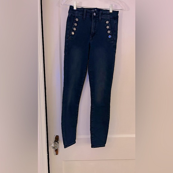 GAP | Jeans | Womens Gap High Rise Universal Legging 25 Buttons Along ...
